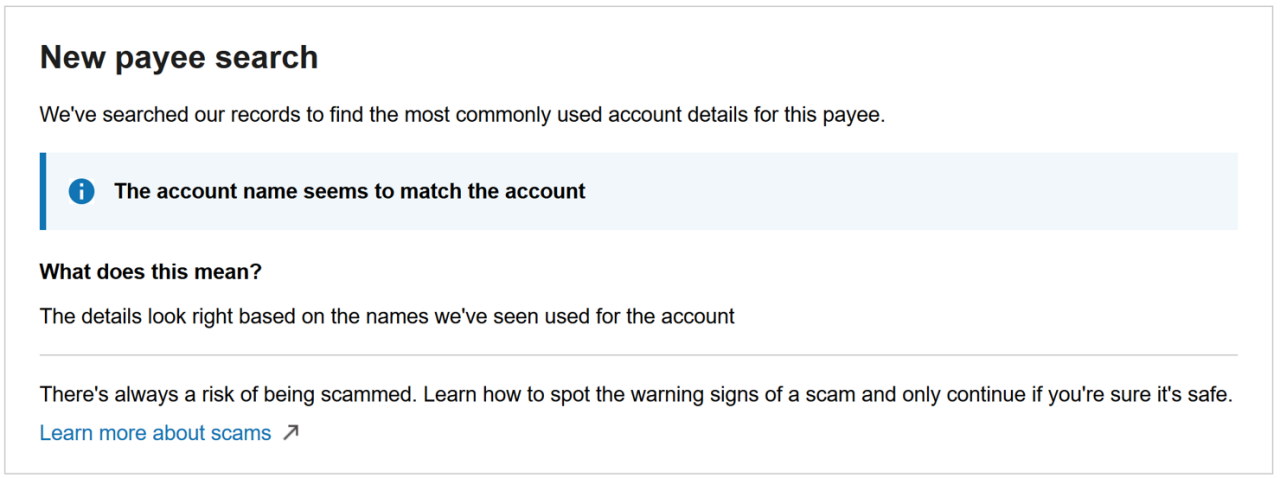 NameCheck for CommBiz