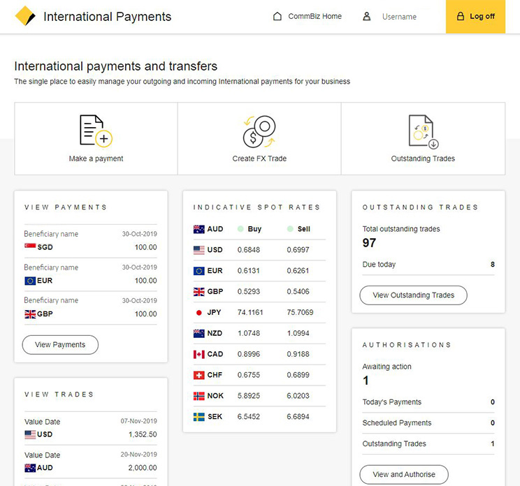 International payments foreign exchange