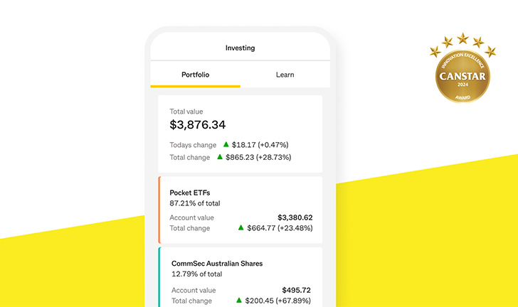 Invest in Shares, Managed Funds and Pocket ETF Investments – CommBank App