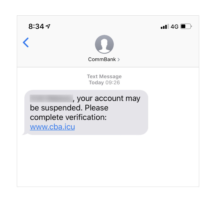 CommBank SMS and Phishing scams